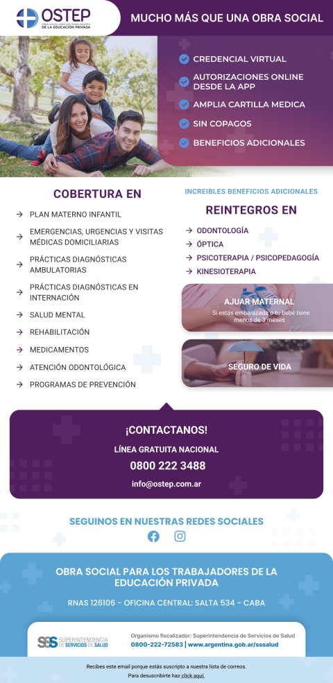 Beneficios y Cobertura | OSTEP